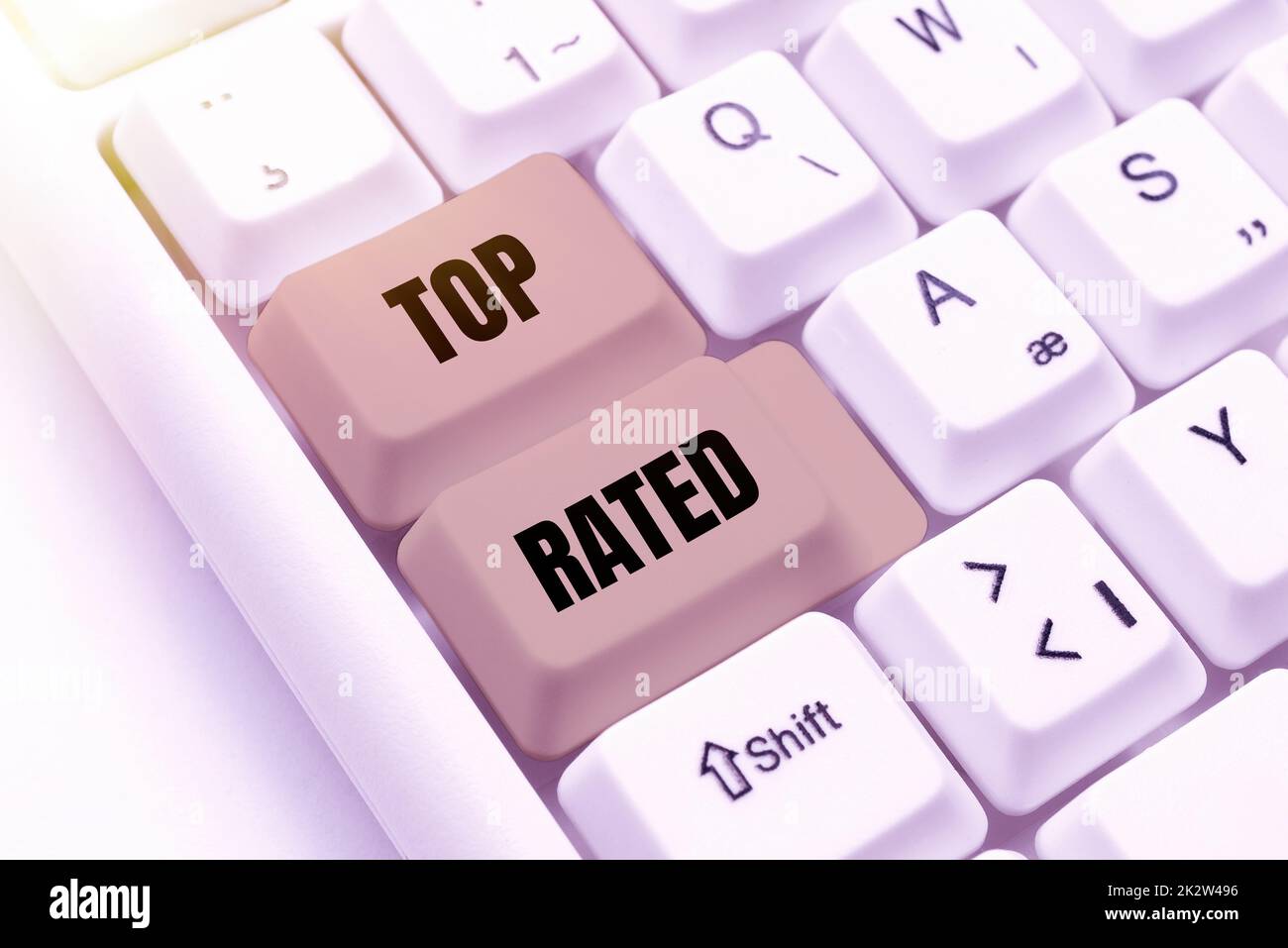 Text showing inspiration Top Rated. Word for The high amount of a ...