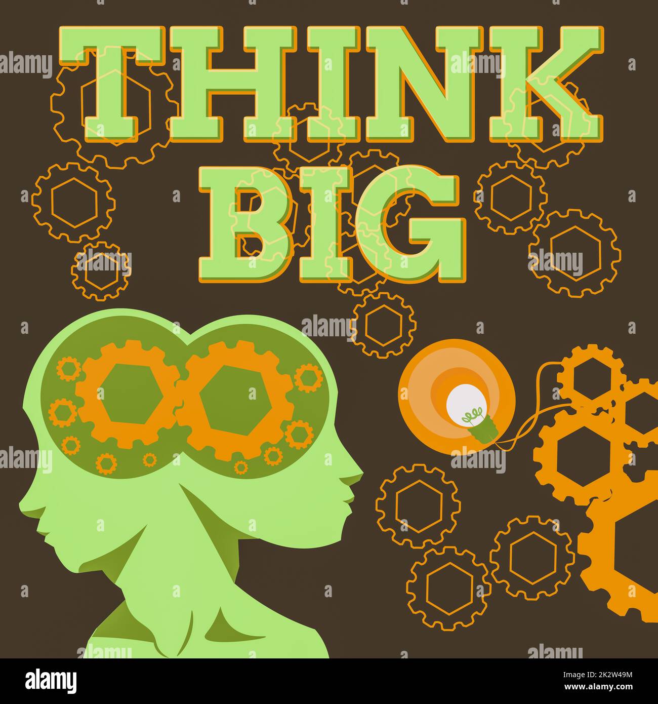 Hand writing sign Think Big. Conceptual photo To plan for something ...