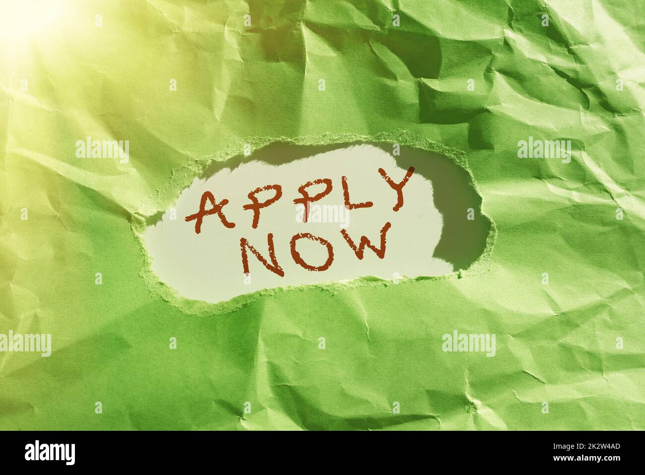 Text caption presenting Apply Now. Business idea An act of a person to ...