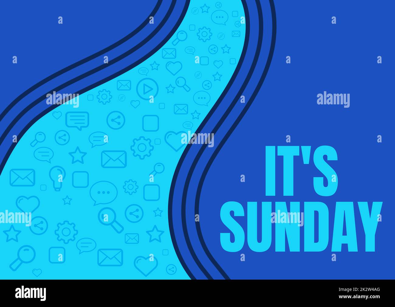 Hand writing sign It S Sunday. Concept meaning Day of rest and ...