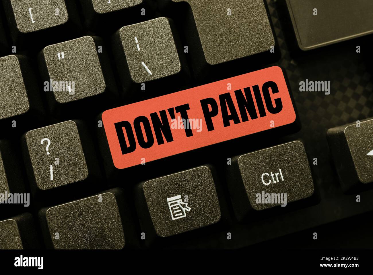 Hand writing sign Don T Not Panic. Business showcase sudden strong ...