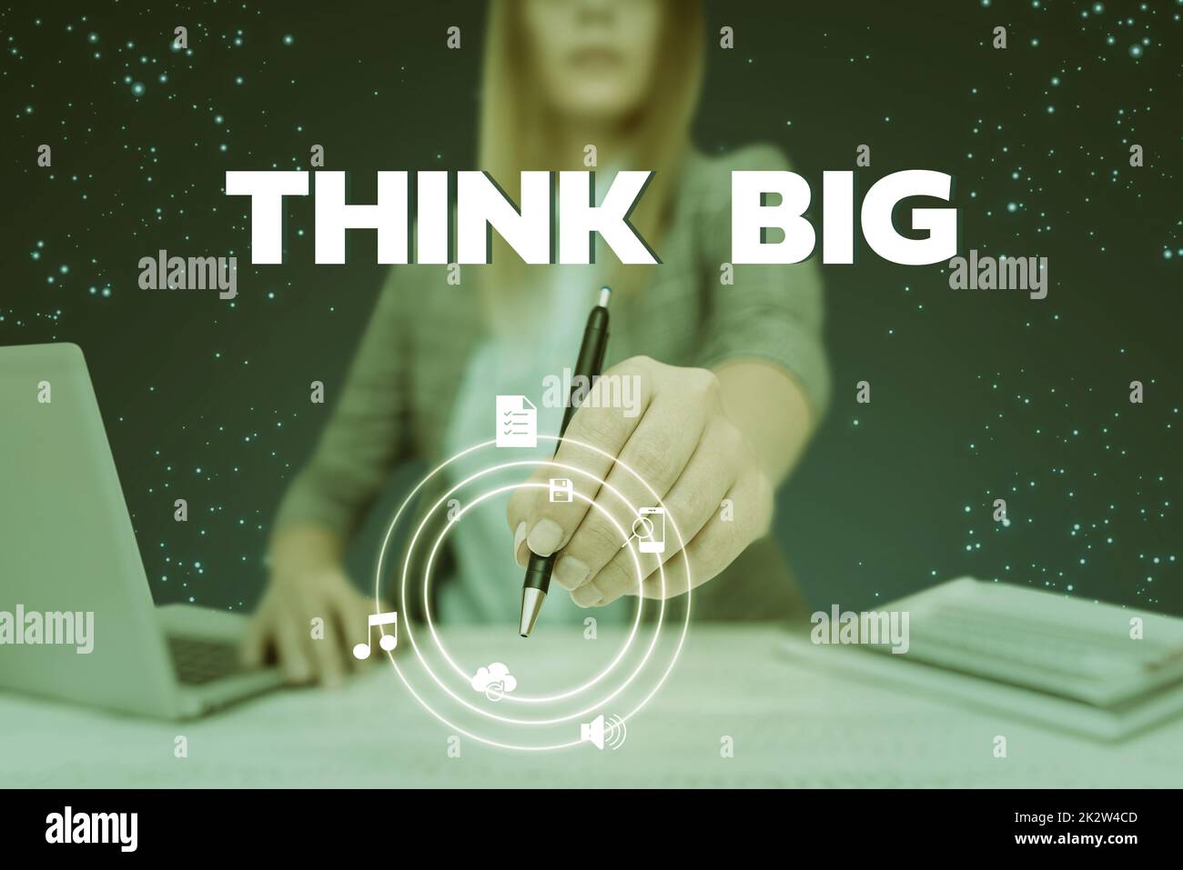 Text sign showing Think Big. Conceptual photo To plan for something ...
