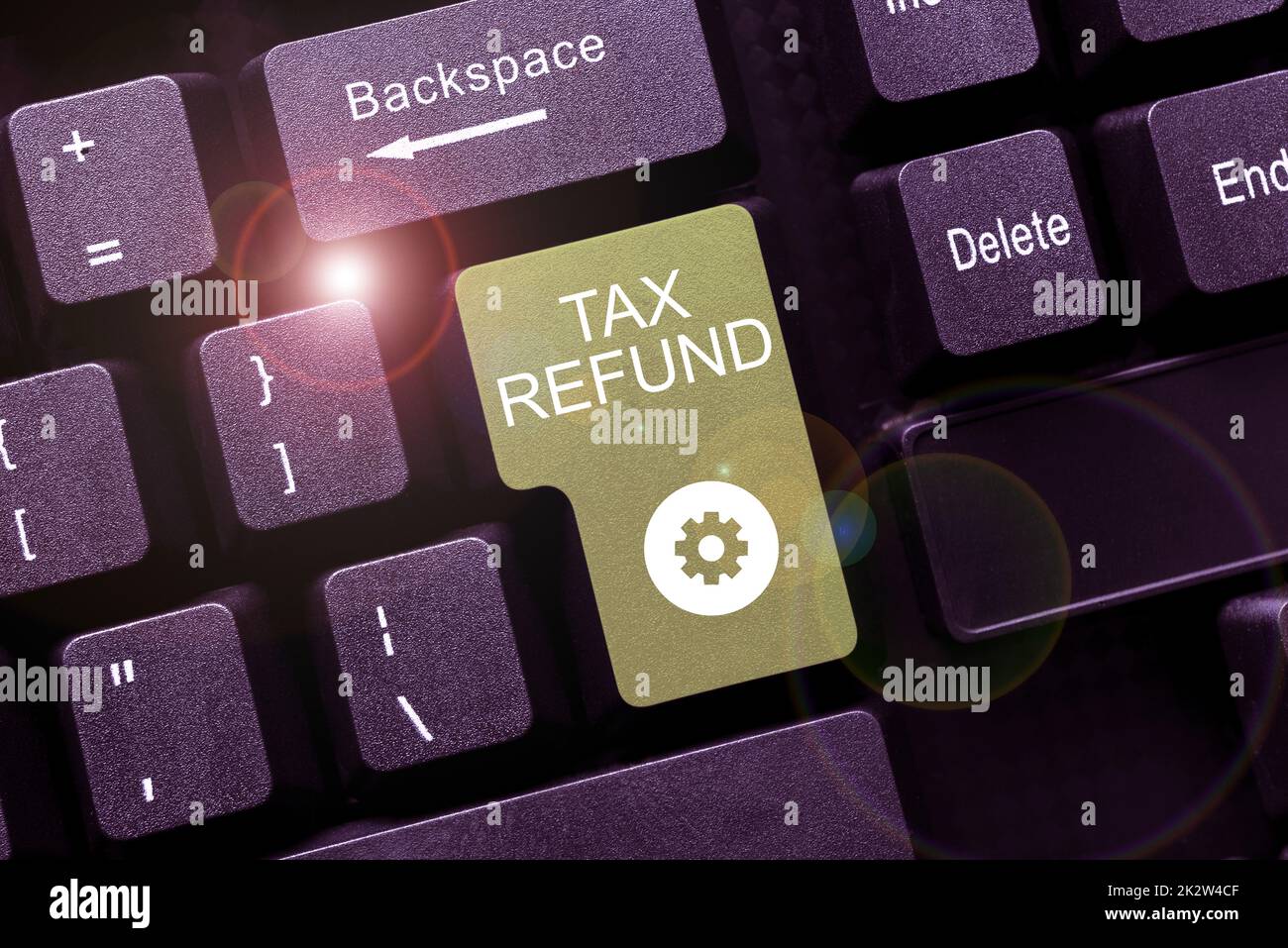 Conceptual display Tax Refund. Business concept applied when money ...