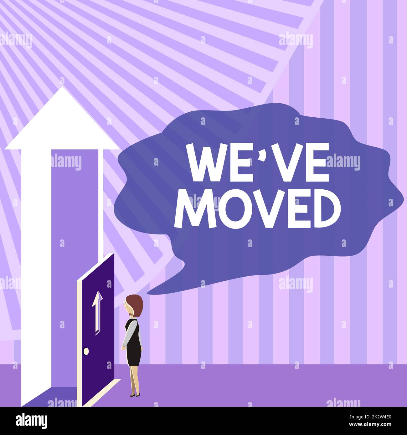 Writing displaying text Weve Have Moved. Business showcase going to ...