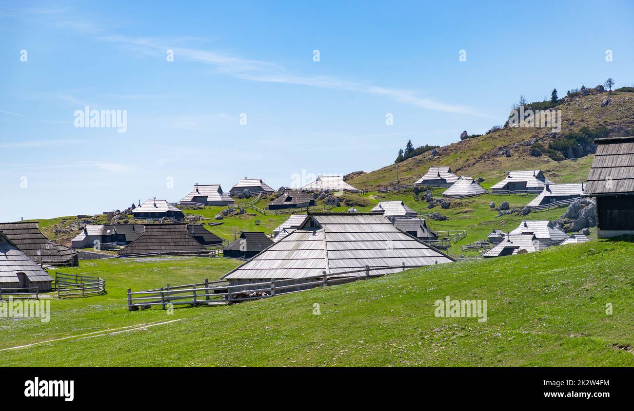 Velika Planina - Big Pasture Plateau Stock Photo - Alamy