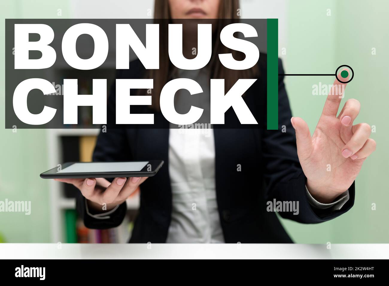 Text sign showing Bonus Check. Business idea something in addition to ...