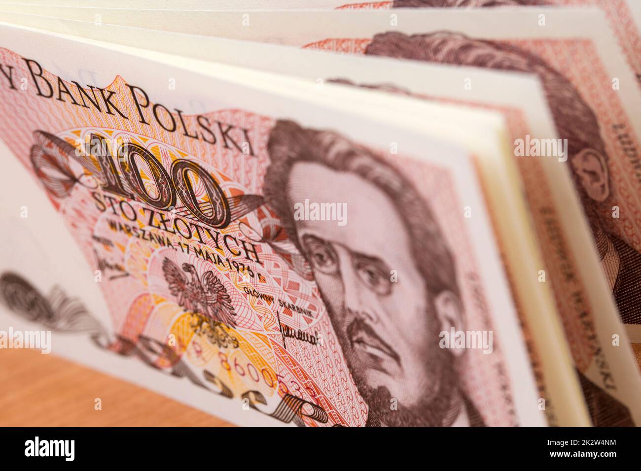 Old Polish money - 100 Zloty a background Stock Photo - Alamy