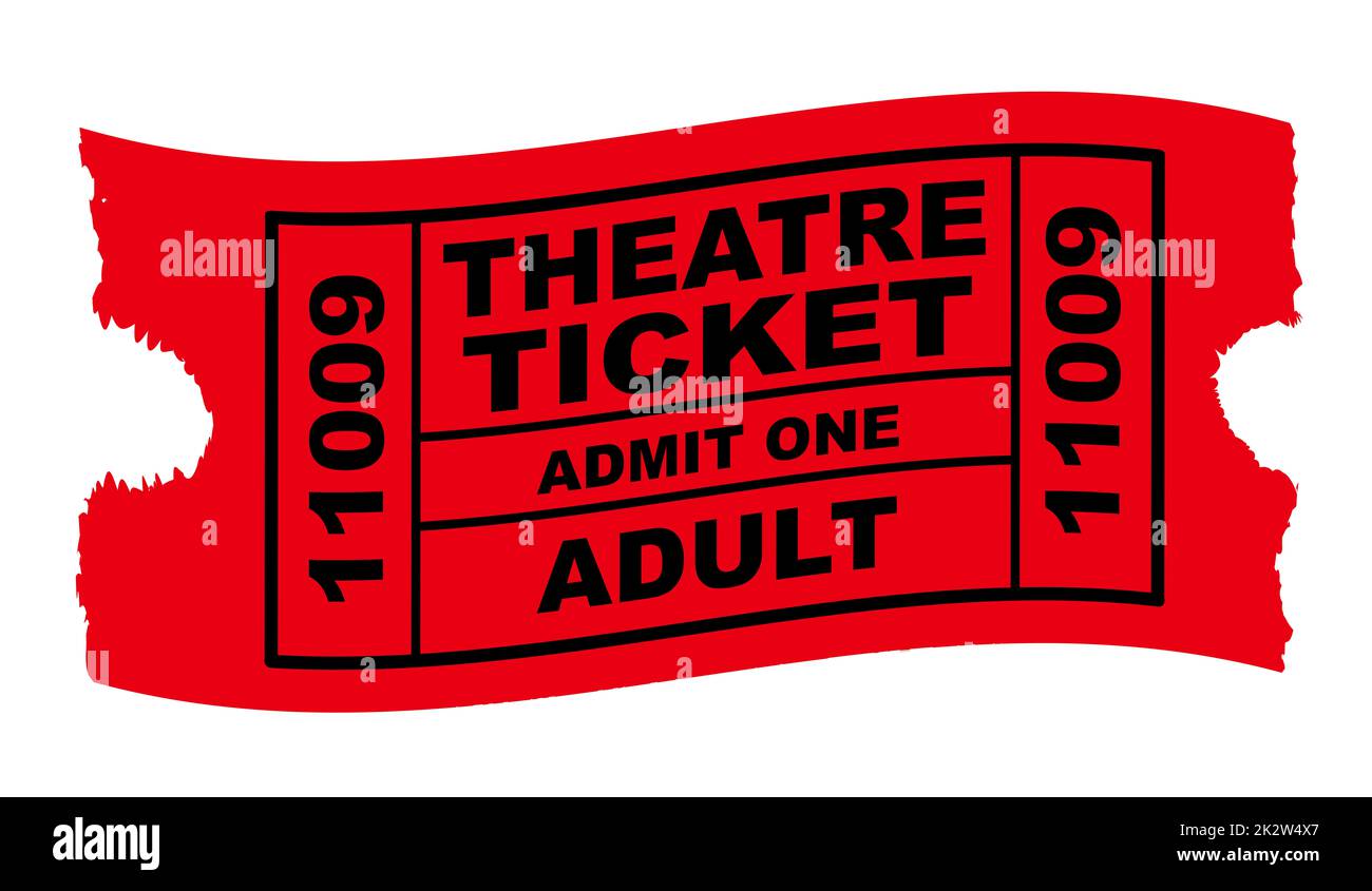Red Theatre Ticket Stock Photo - Alamy