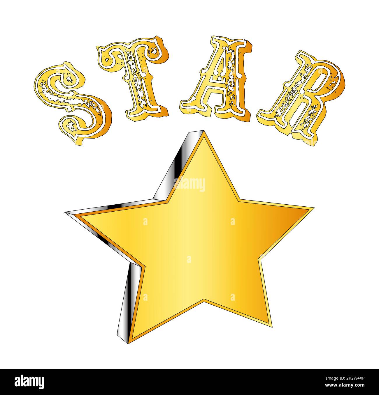 Star Text On White Stock Photo - Alamy