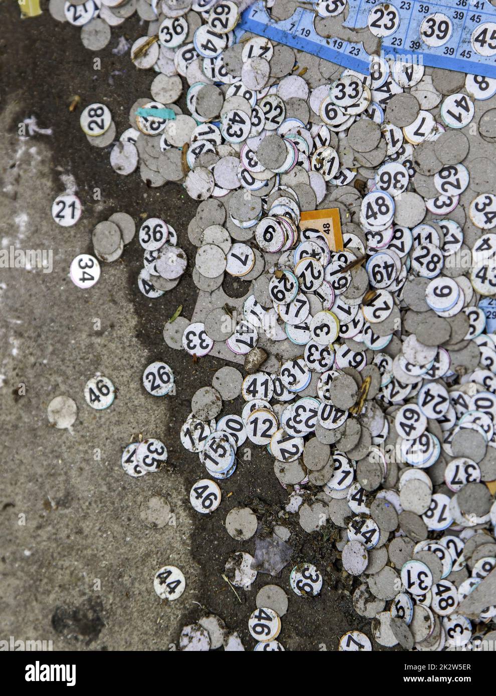 Bingo number on the floor Stock Photo - Alamy