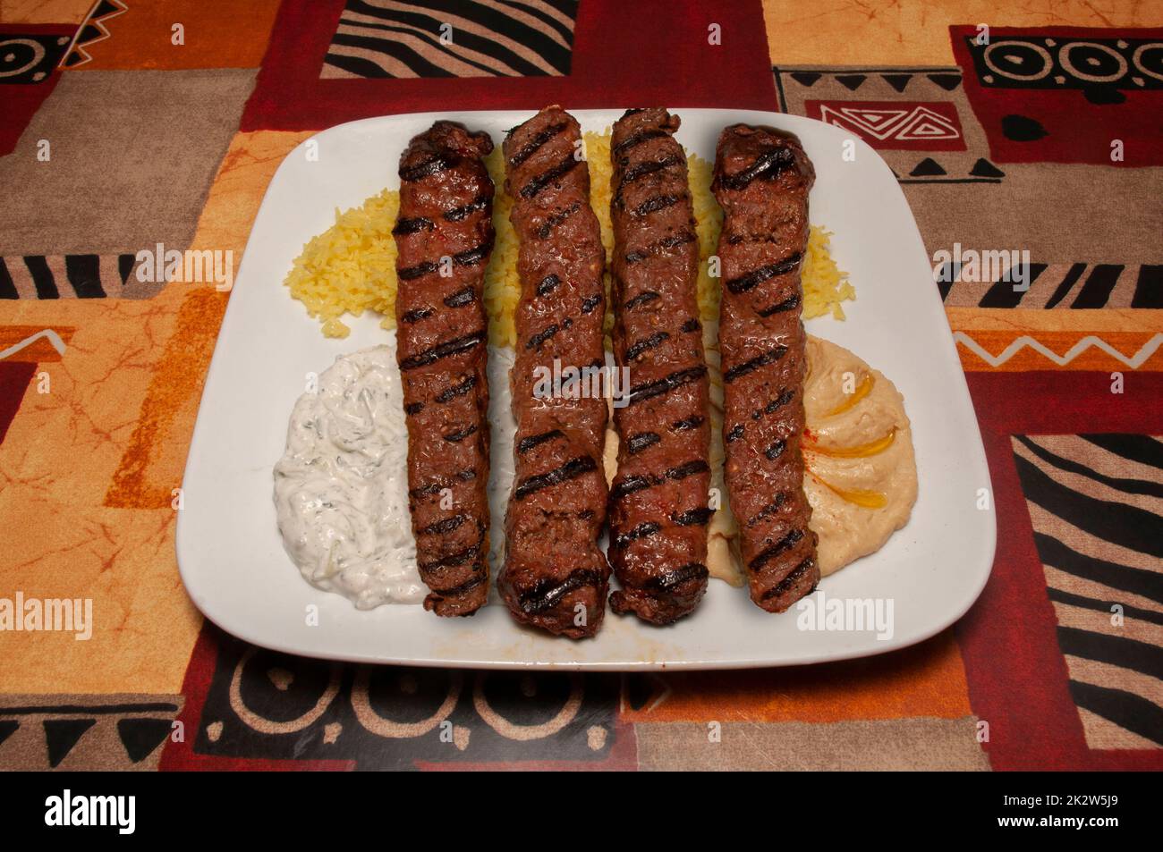 Mediterranean Beef Kebab Stock Photo - Alamy