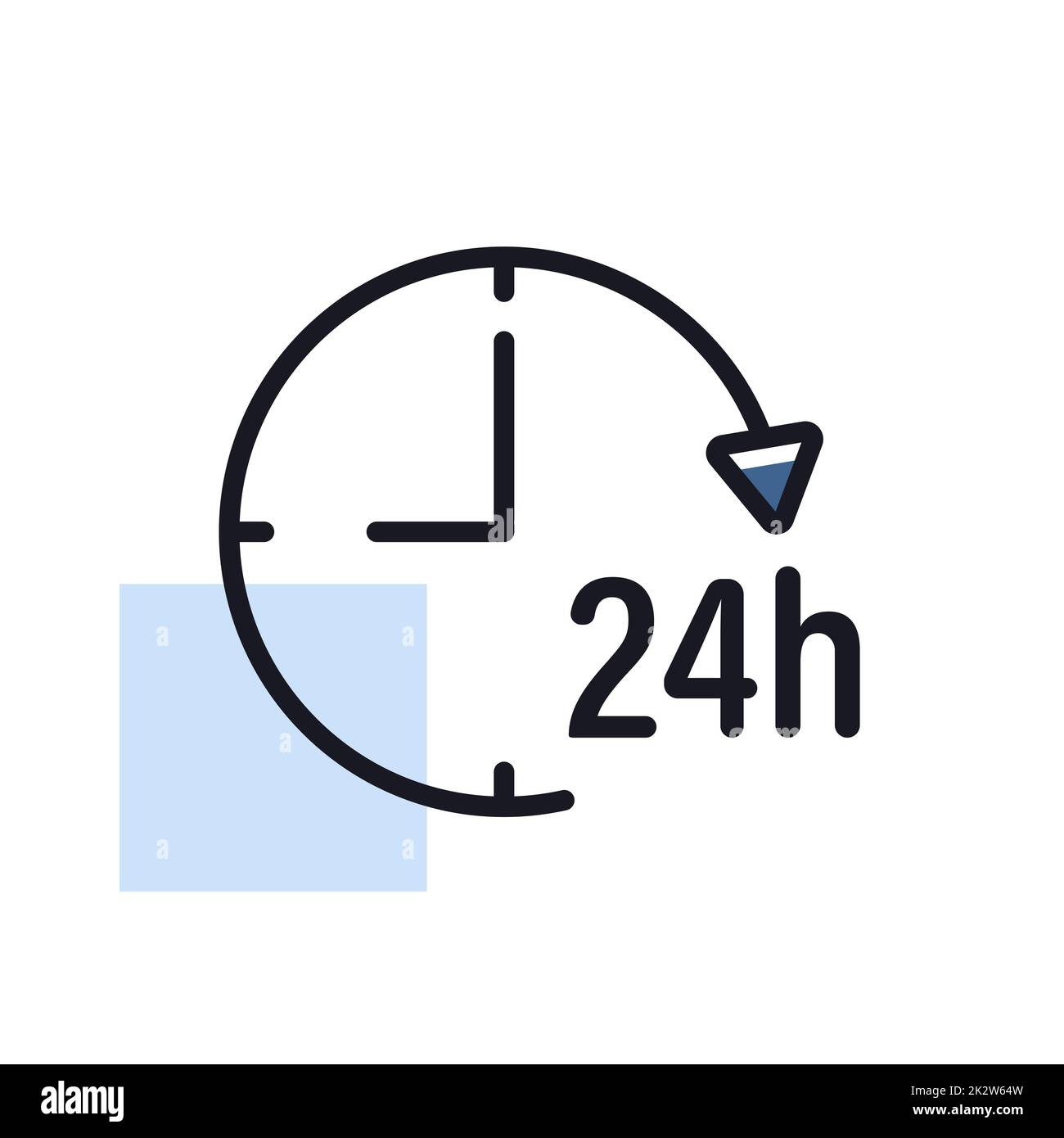 Service twenty four hours vector isolated icon Stock Photo - Alamy