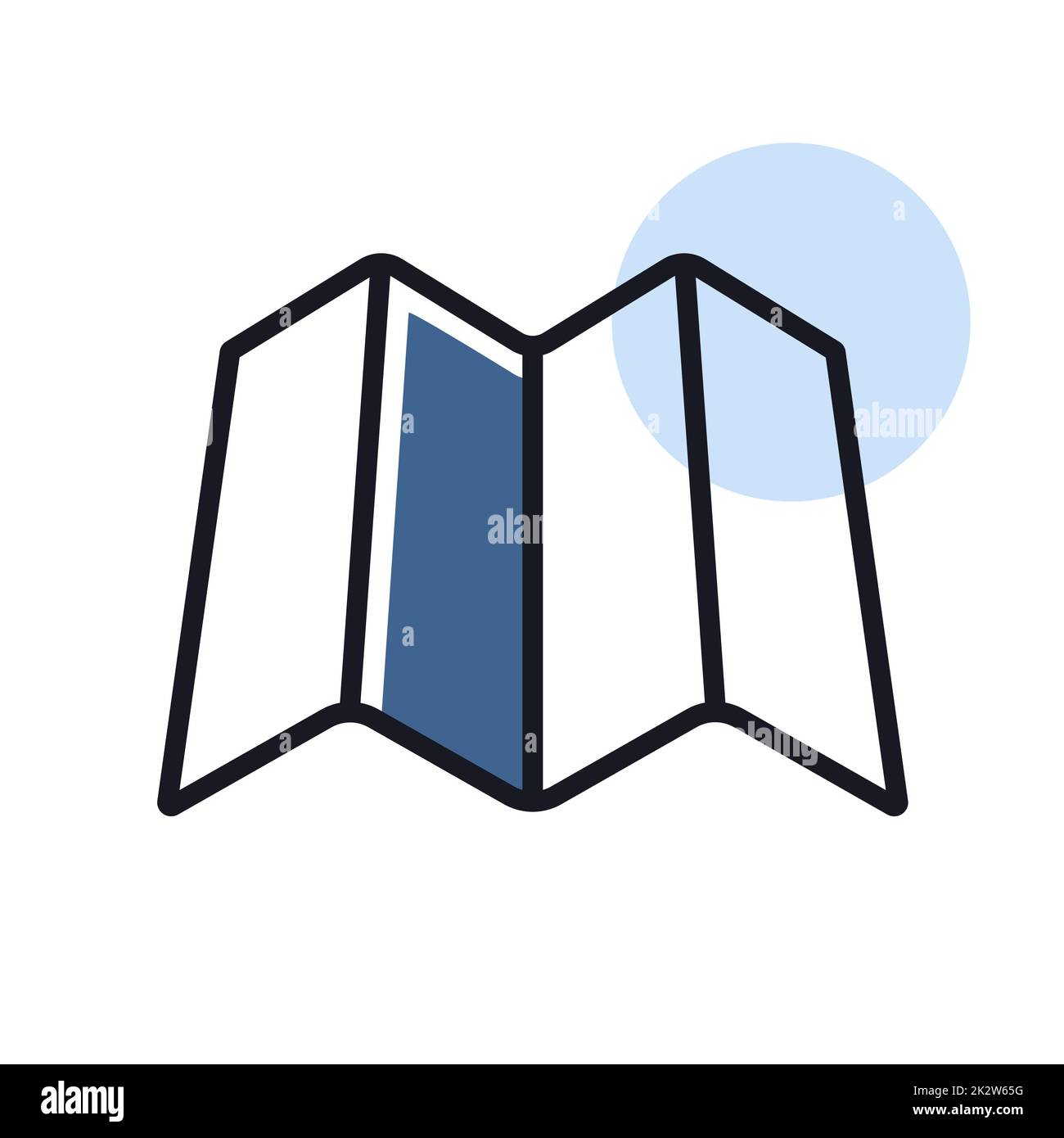 Paper map vector icon Cut Out Stock Images & Pictures - Alamy