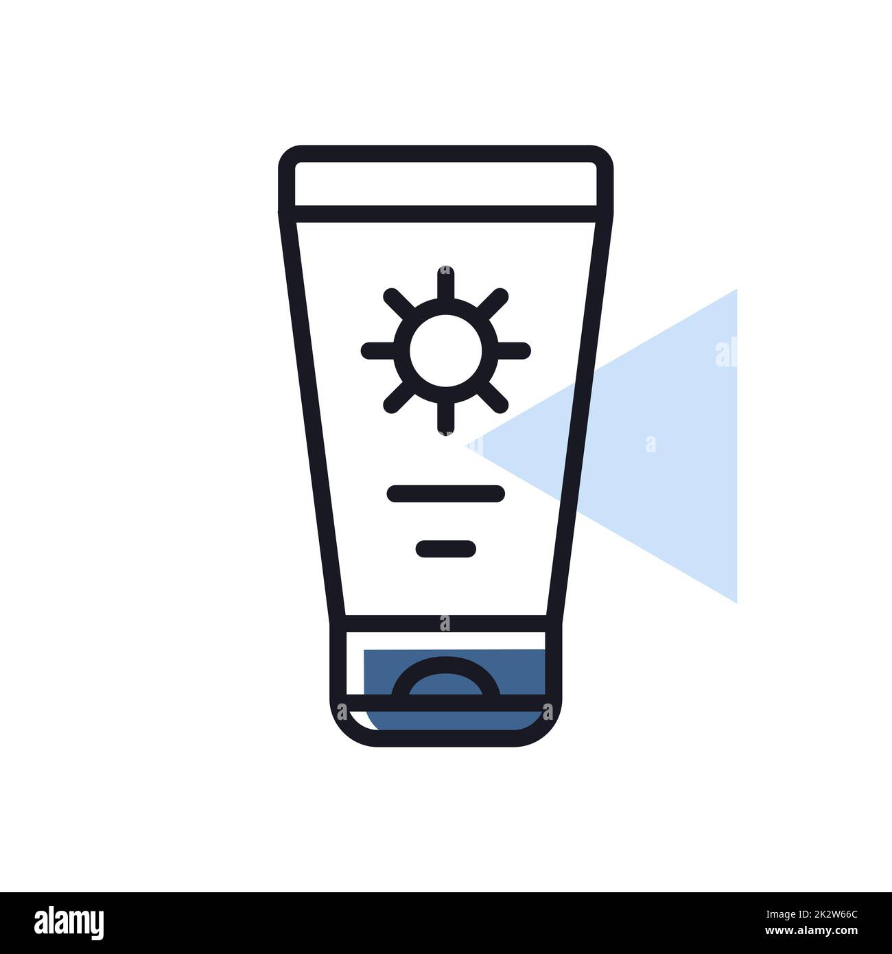 Sunscreen cream in tube flat vector icon Stock Photo - Alamy