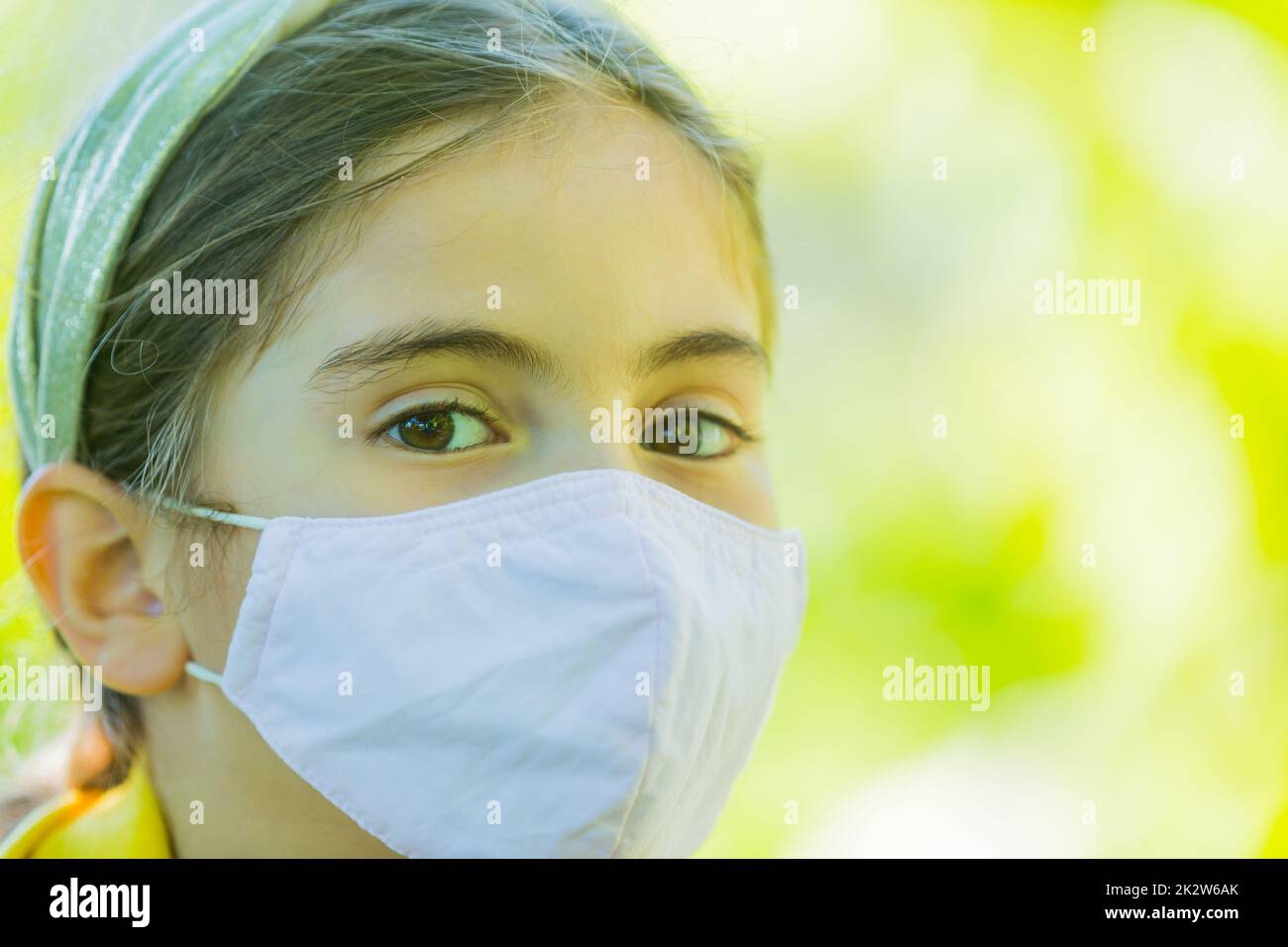 Little girl with mask Stock Photo - Alamy