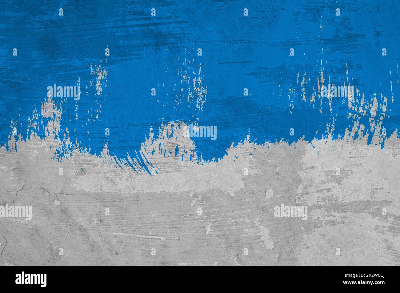Blue color on grey concrete wall Stock Photo - Alamy