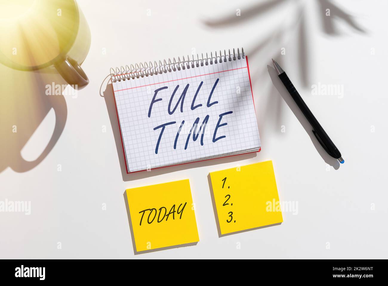 Text sign showing Full Time. Concept meaning working or operating the ...