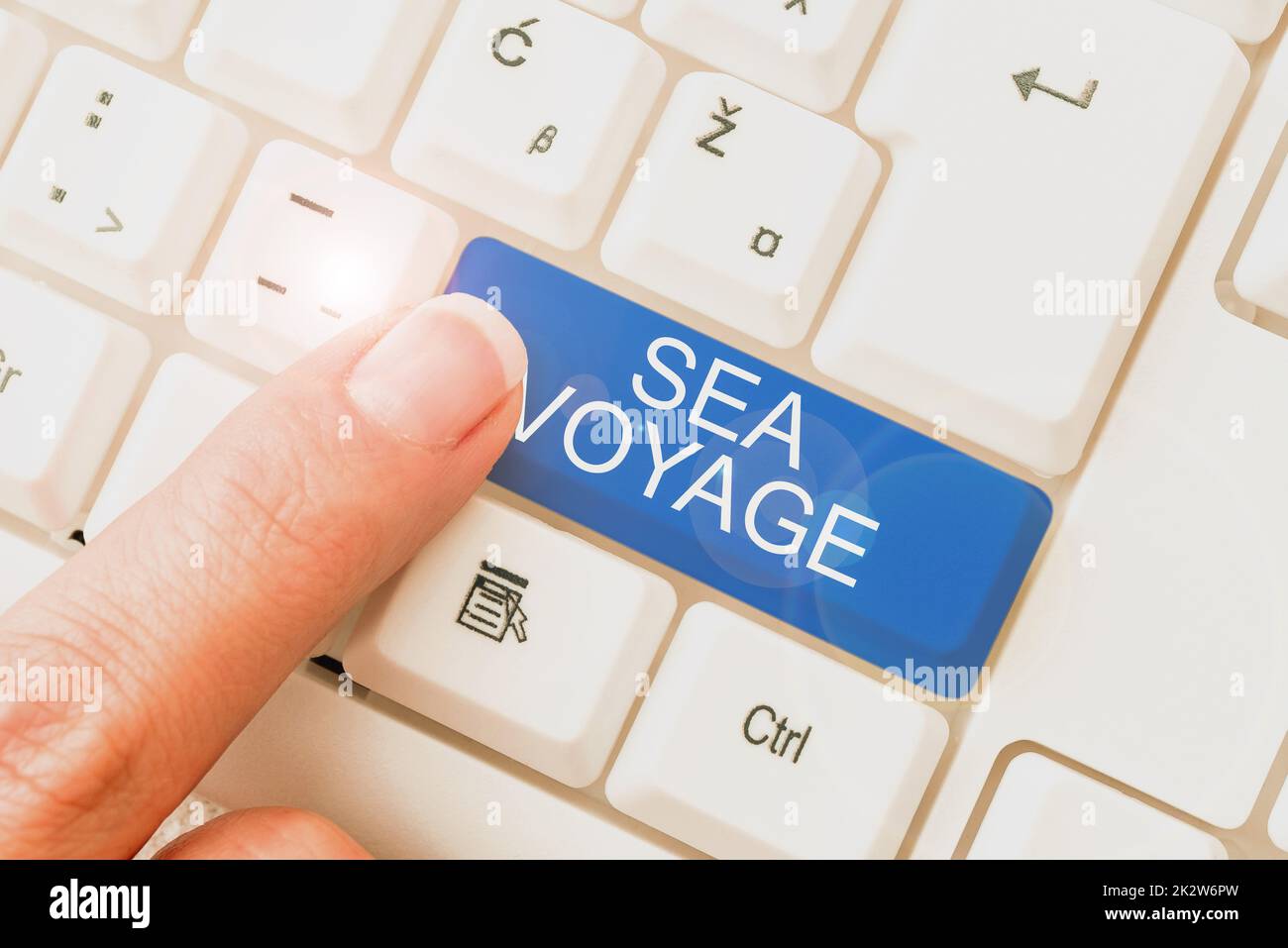 Text sign showing Sea Voyage. Business approach riding on boat through ...