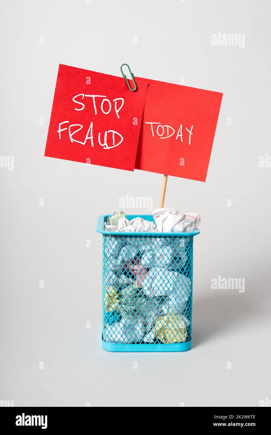 Writing displaying text Stop Fraud. Business overview campaign advices ... Writing displaying text Stop Fraud. Business overview campaign advices ...