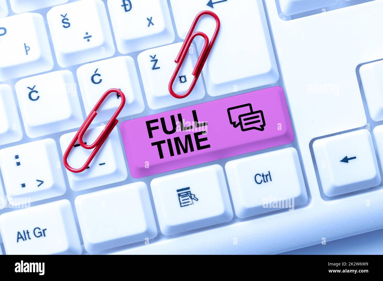 Conceptual display Full Time. Word Written on working or operating the ...