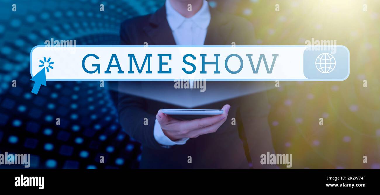 Text caption presenting Game Show. Word for Program in television or ...