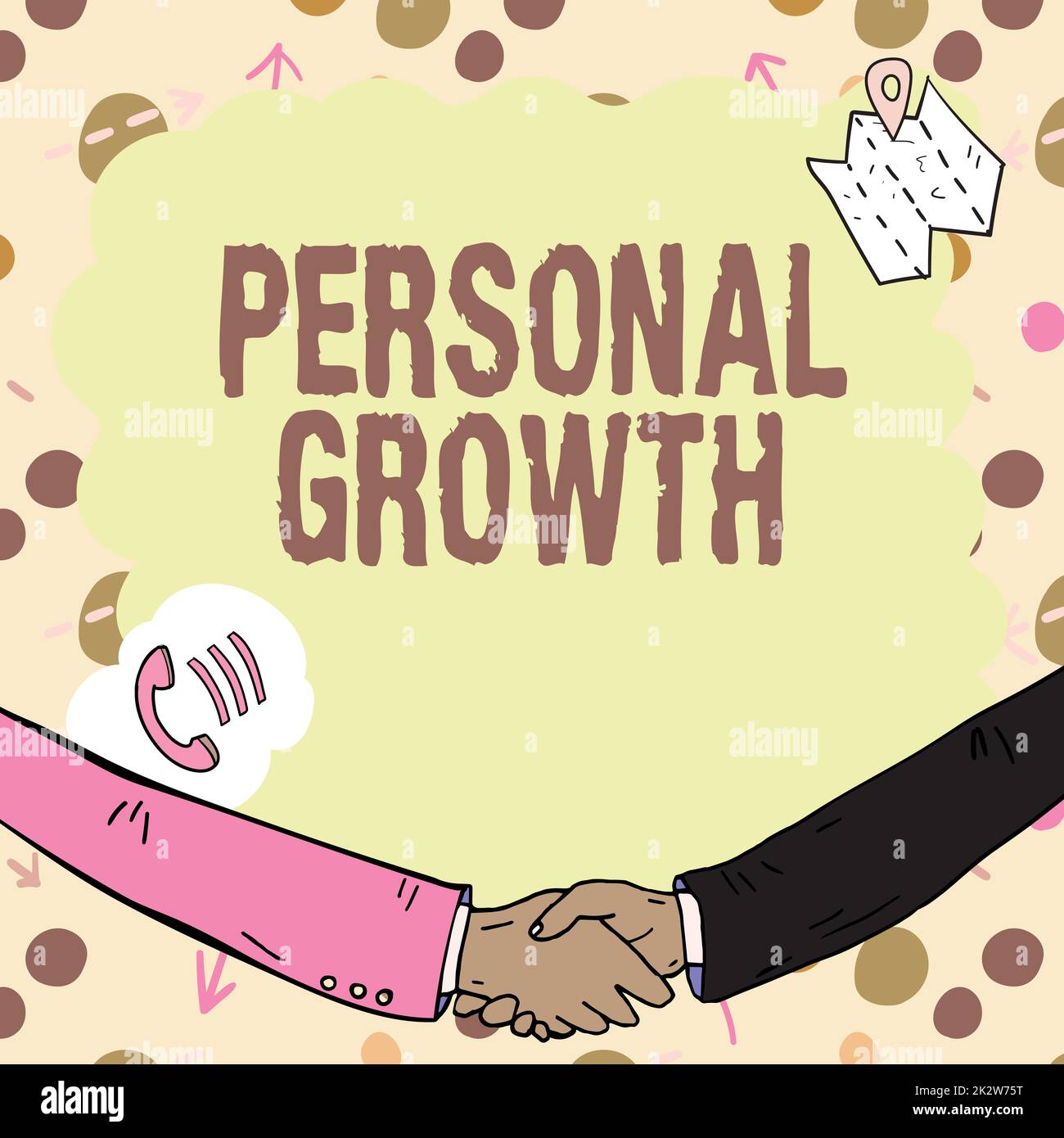 Hand writing sign Personal Growth. Business approach improve develop ...