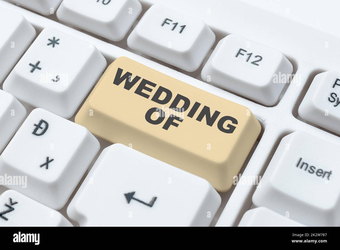 Sign displaying Wedding Of. Business overview announcing that man and ...