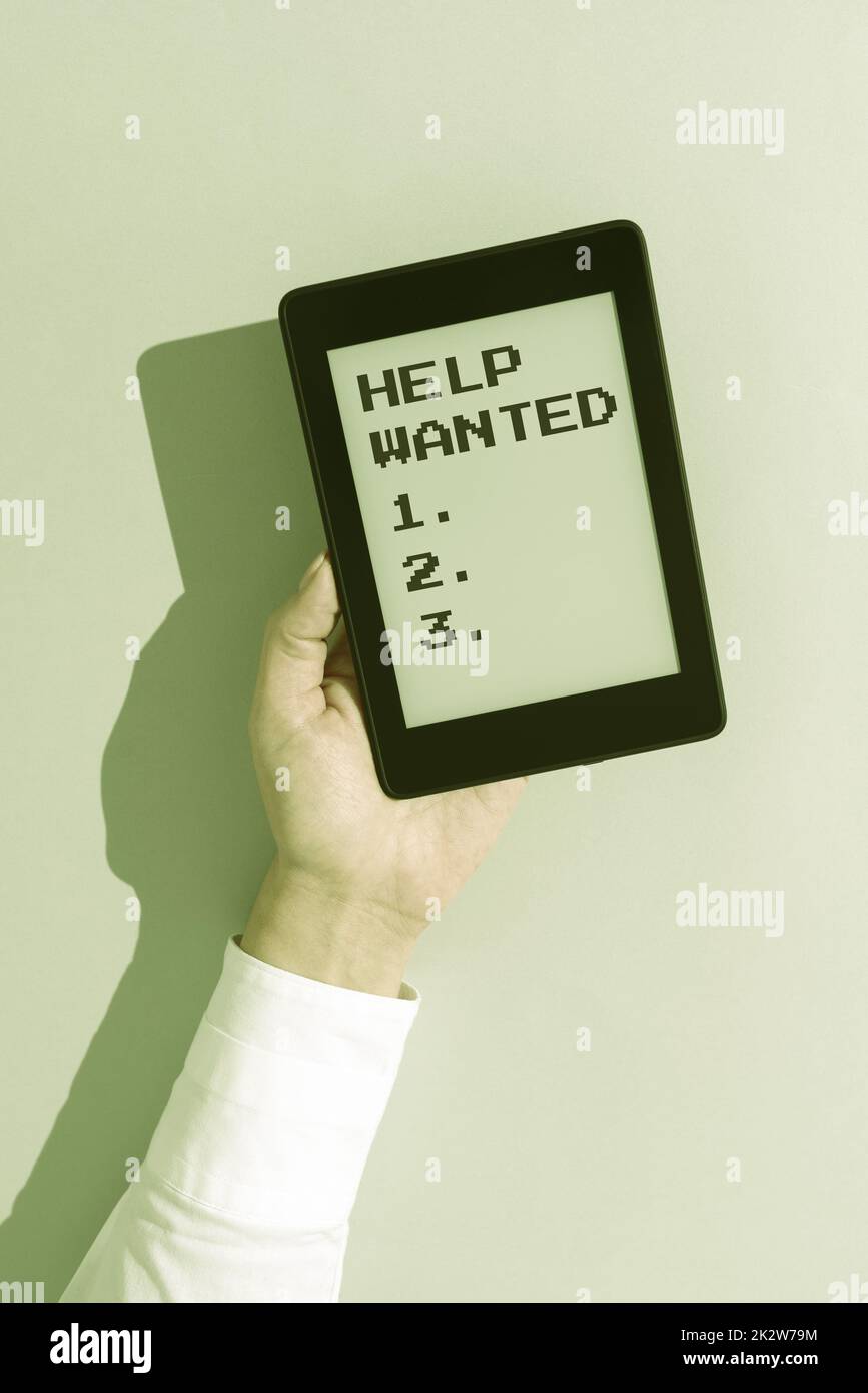 Handwriting text Help Wanted. Business showcase advertisement placed in ...