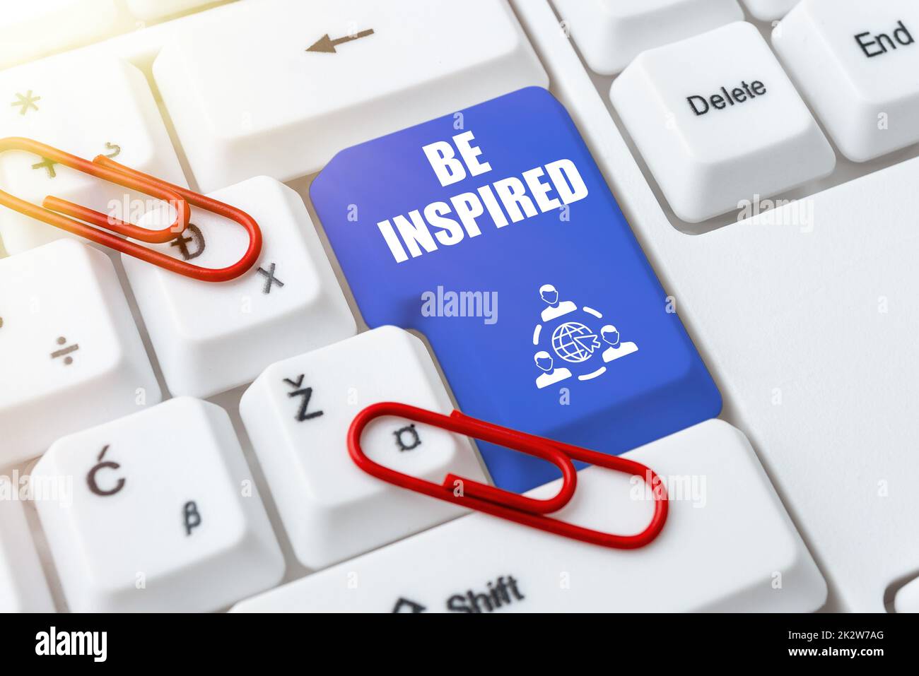 Conceptual display Be Inspired. Business showcase extraordinary quality ...