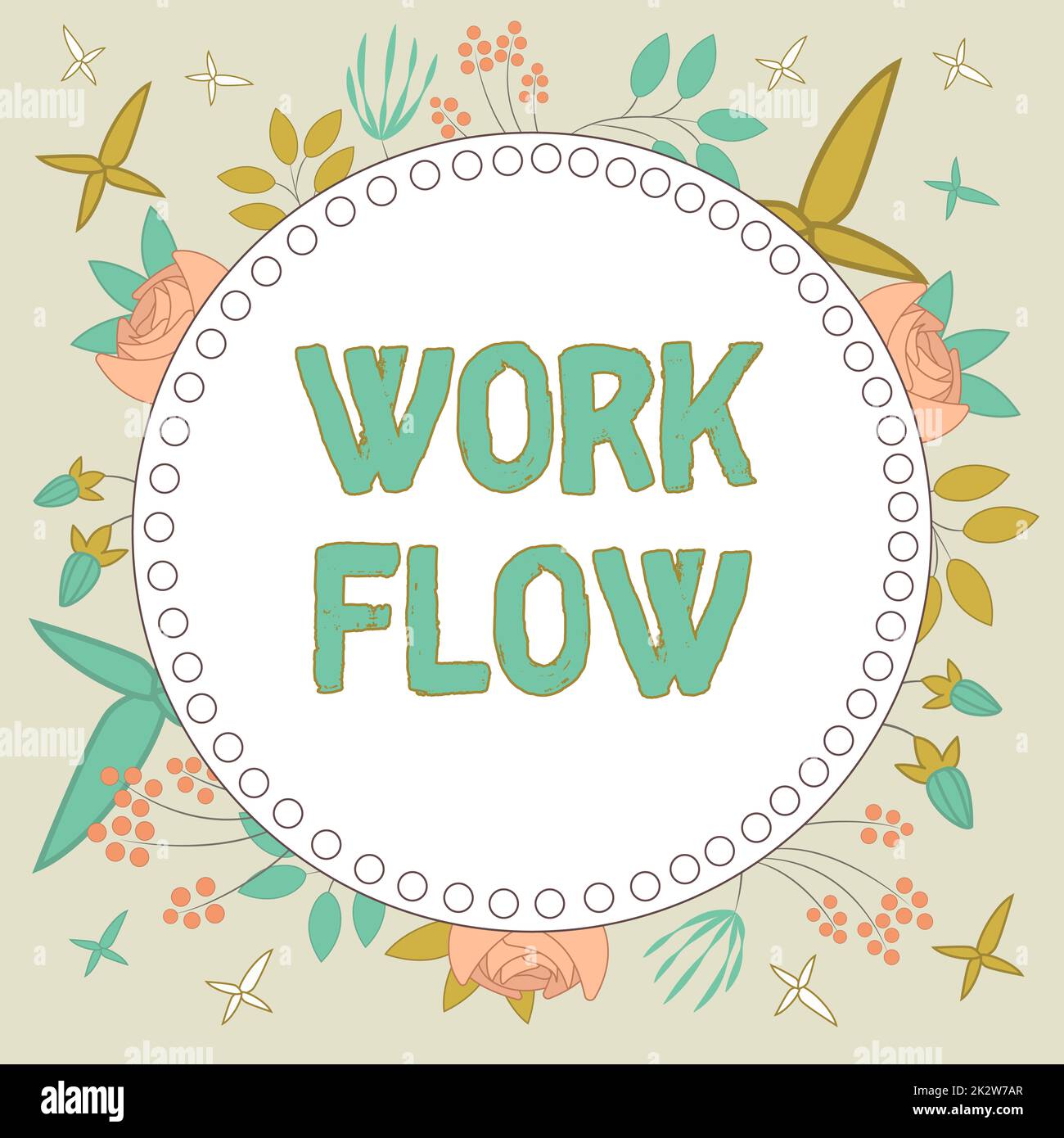 Sign displaying Work Flow. Word Written on Continuity of a certain task ...