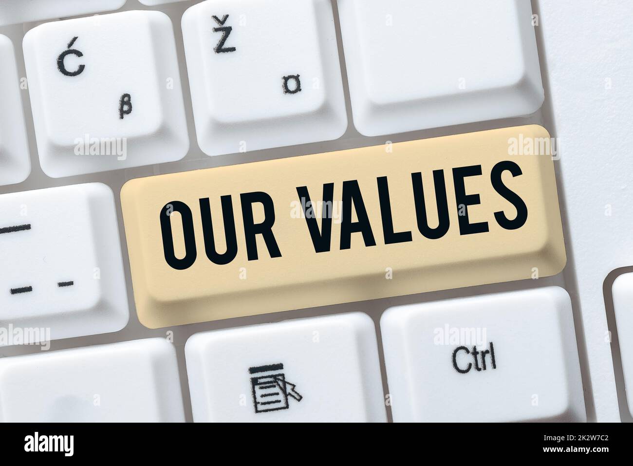 Text sign showing Our Values. Conceptual photo list of morals companies ...