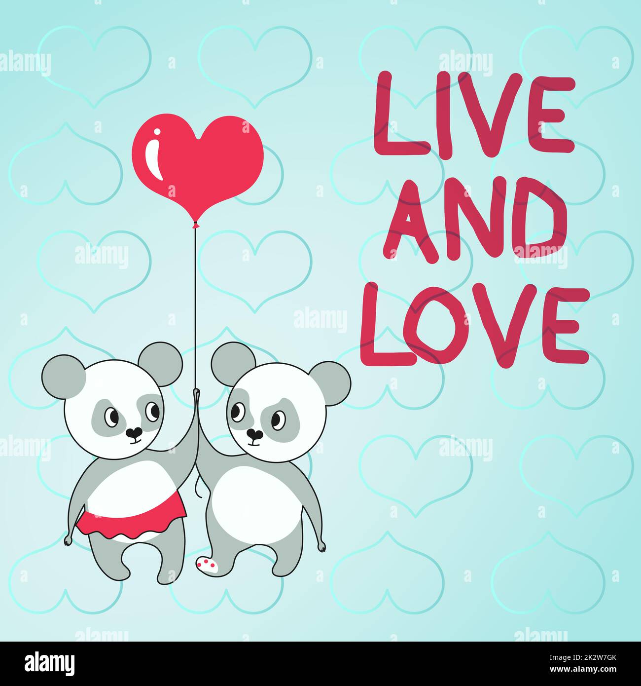 Writing displaying text LIVE AND LOVE. Conceptual photo Couple in love ...