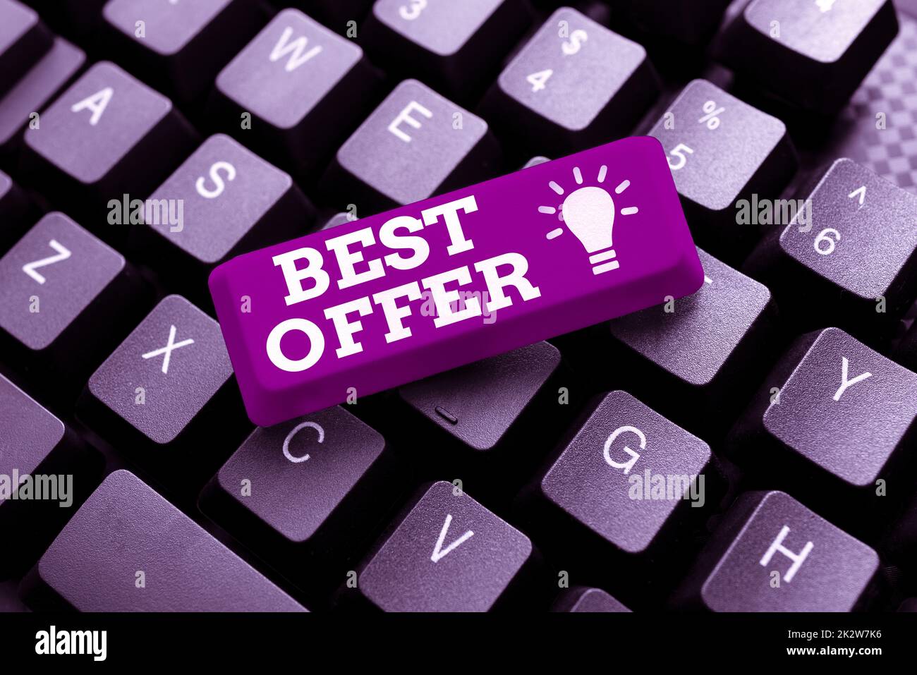 Text showing inspiration Best Offer. Word Written on To convince ...