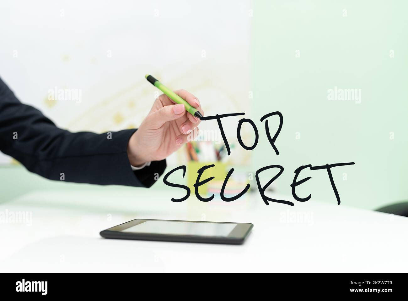 Writing displaying text Top Secret. Internet Concept telling someone ...