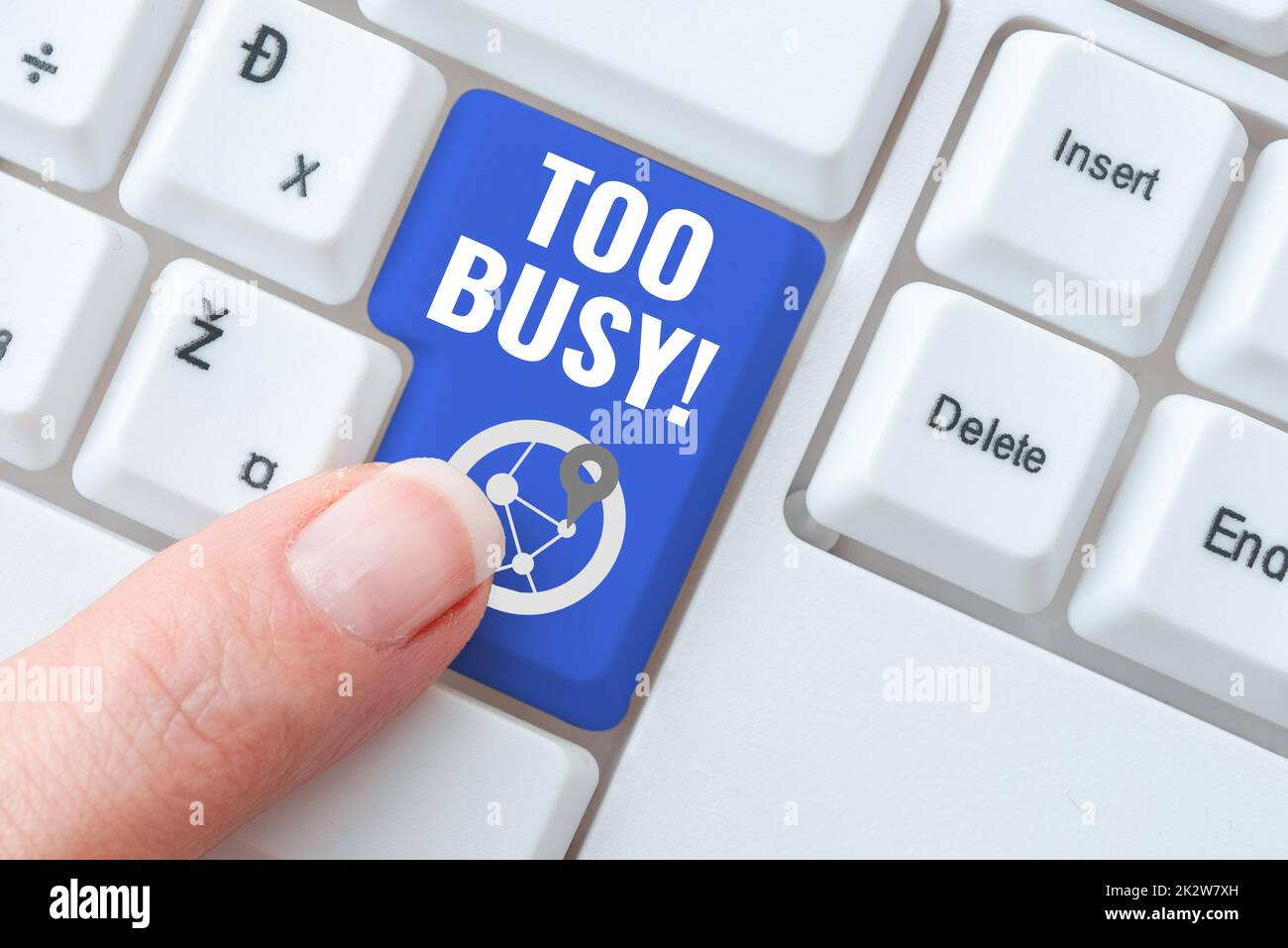 Conceptual caption Too Busy. Word for No time to relax no idle time for ...