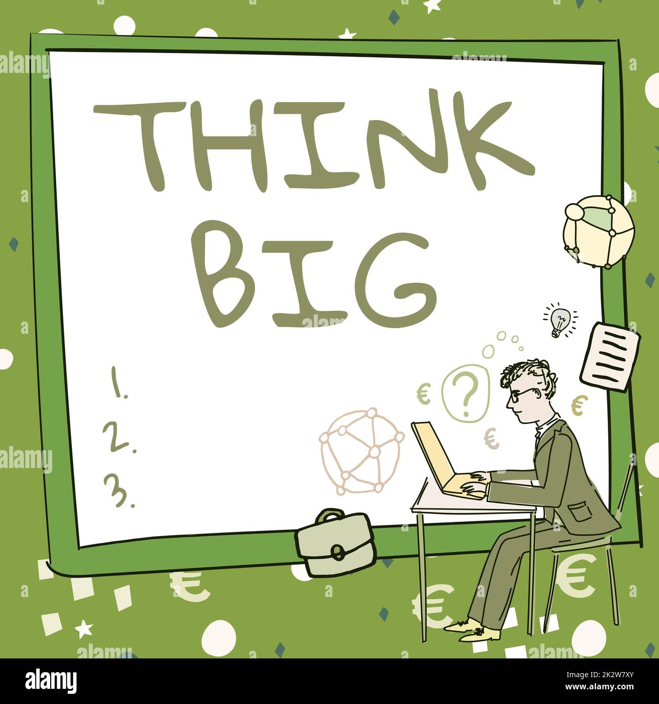 Text sign showing Think Big. Concept meaning To plan for something high ...