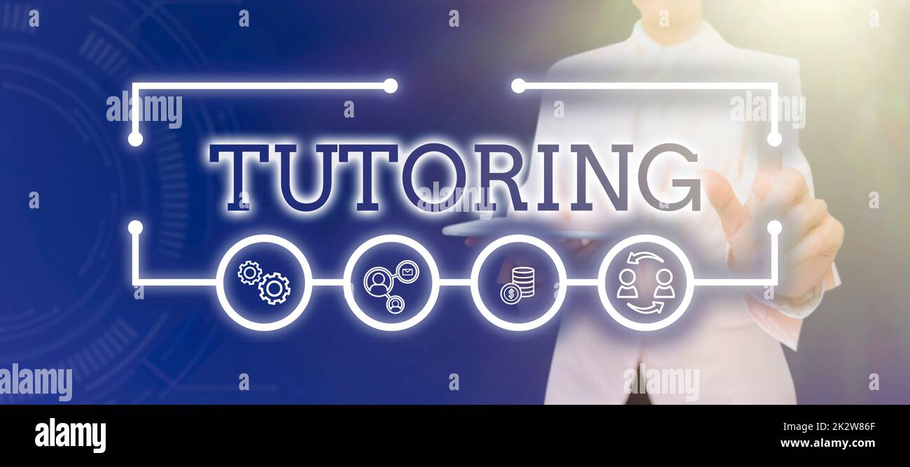 Conceptual caption Tutoring. Word Written on An act of a person ...