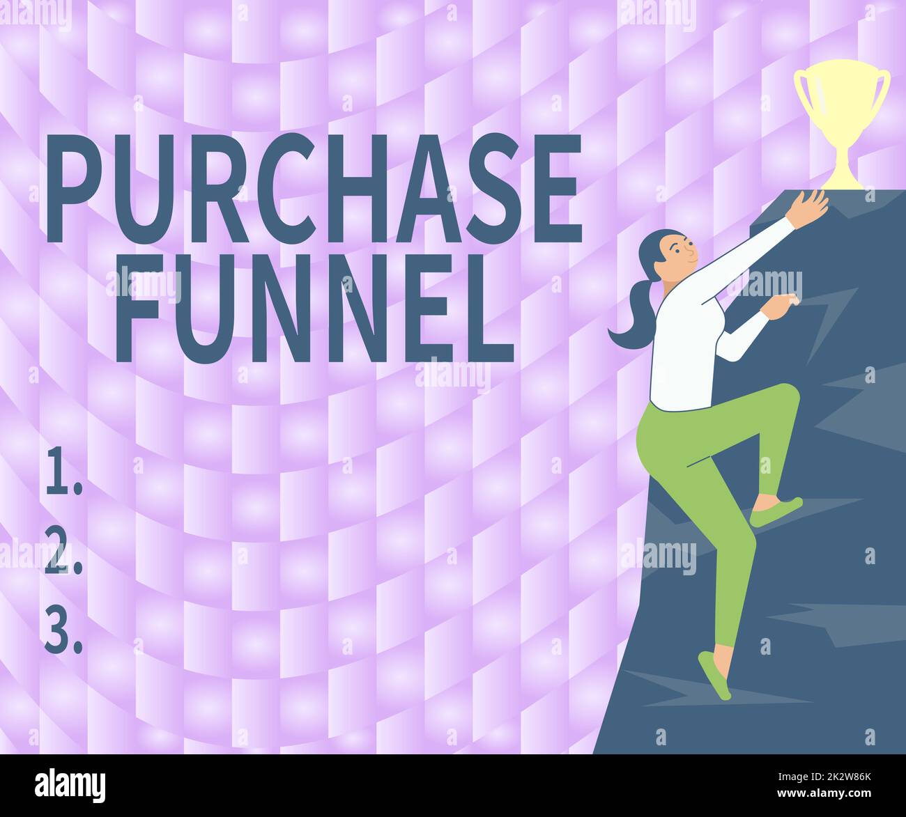Sign displaying Purchase Funnel. Conceptual photo consumer model which ...