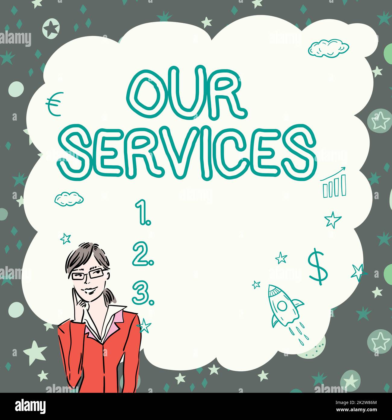 Text caption presenting Our Services. Conceptual photo The occupation ...
