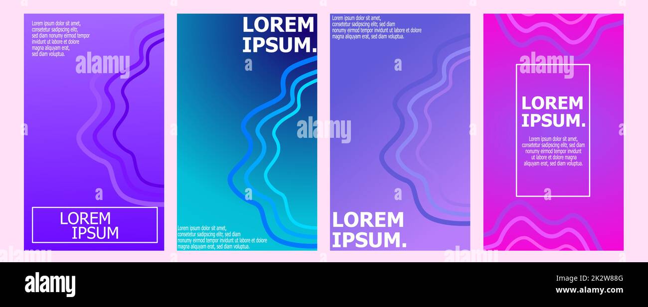 A vibrant business card template with an abstract design vector set ...