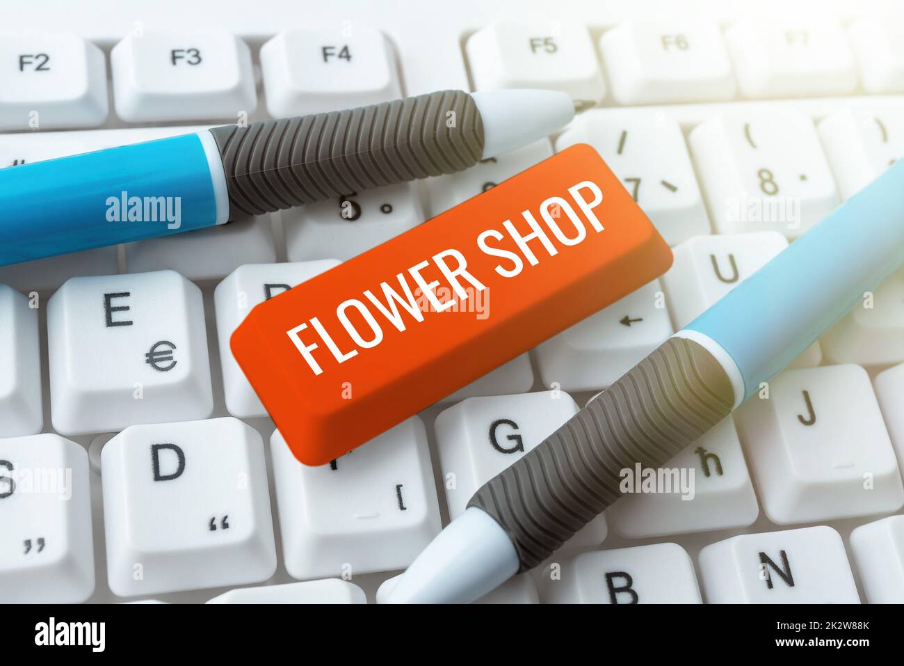 Text sign showing Flower Shop. Word Written on where cut flowers are ...