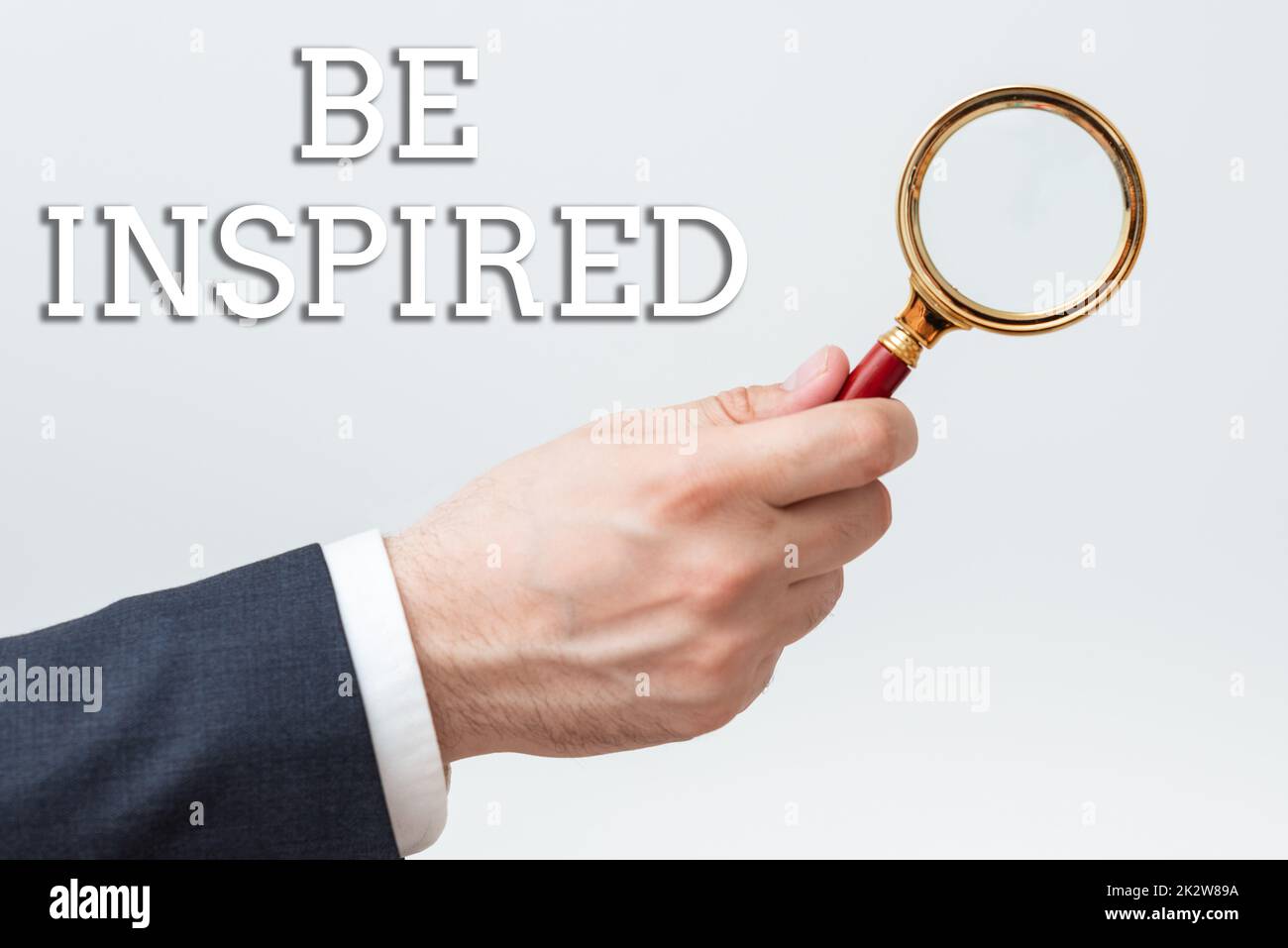 Text caption presenting Be Inspired. Business overview extraordinary ...