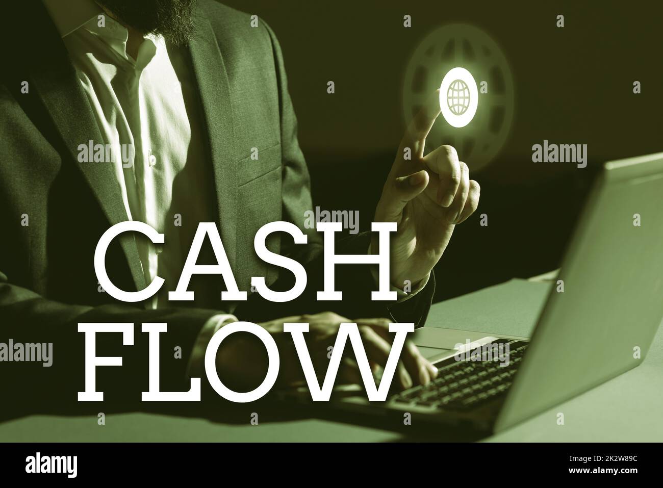 Conceptual caption Cash Flow. Business showcase Movement of the money ...