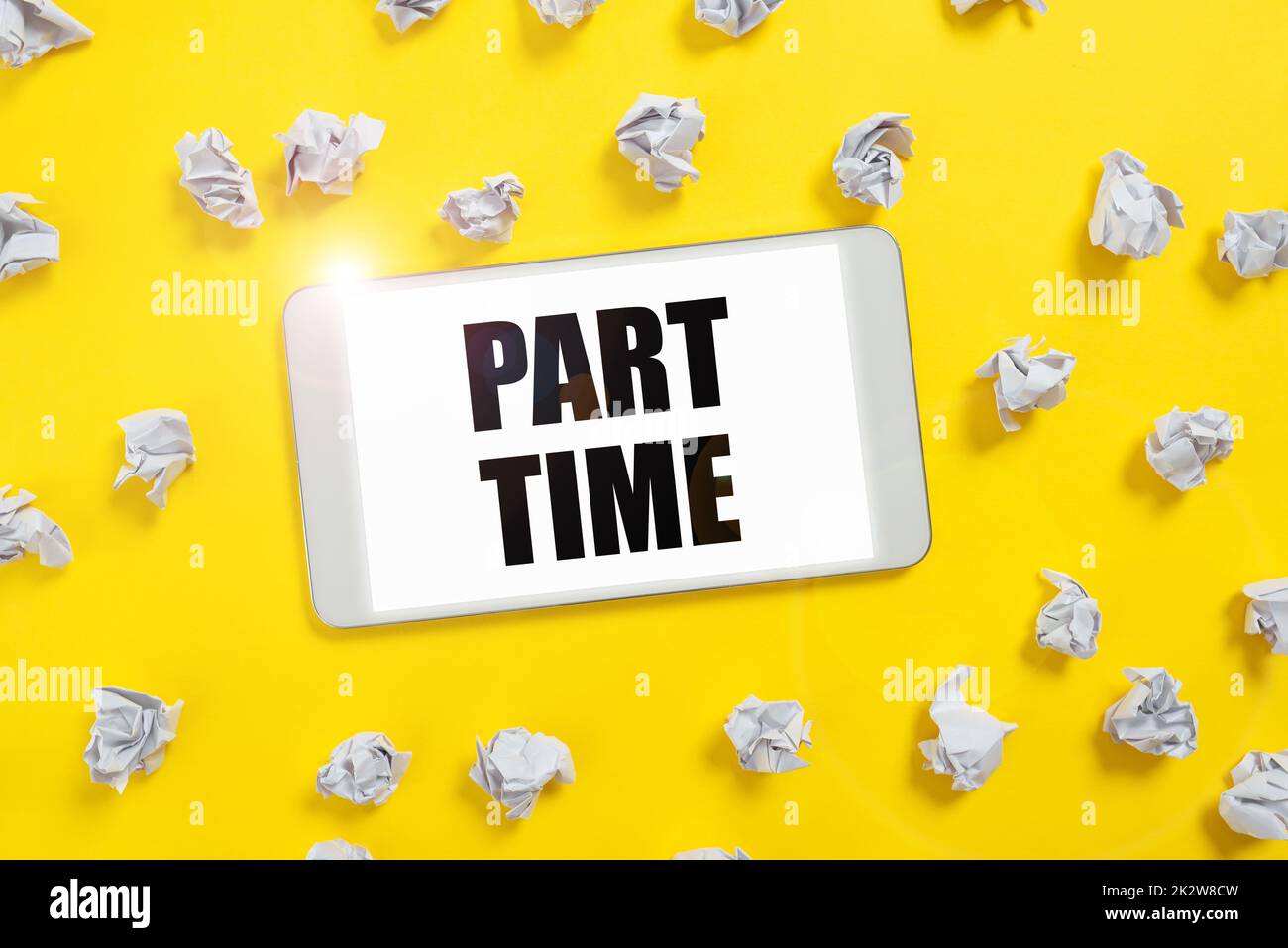 Conceptual caption Part Time. Business idea A work or job that is not ...
