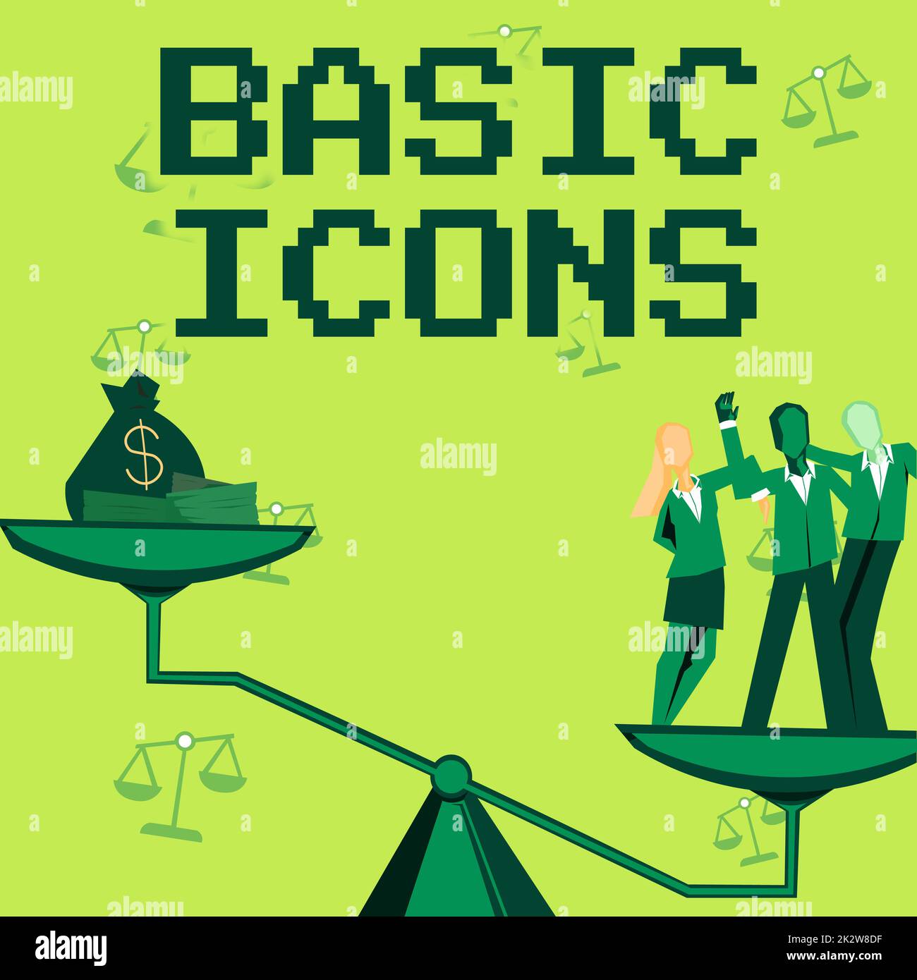 Handwriting text Basic Icons. Business idea pictogram or ideogram ...