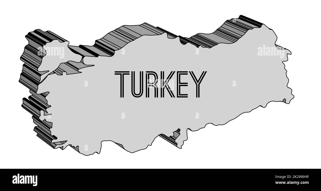 3d turkey map Black and White Stock Photos & Images - Alamy
