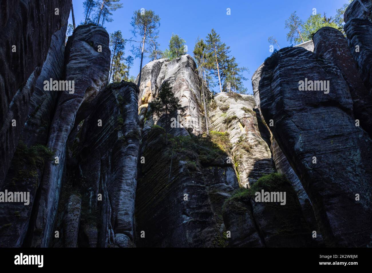 Rock towers in Adrspach, part of Adrspach-Teplice Rocks Nature Reserve ...