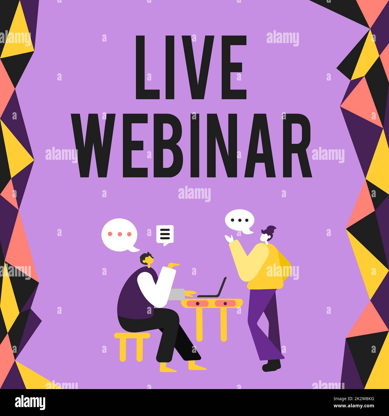Live meeting text hi-res stock photography and images - Alamy