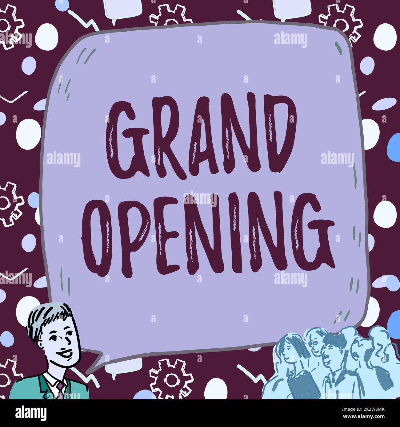 Text sign showing Grand Opening. Business concept Ribbon Cutting New ...