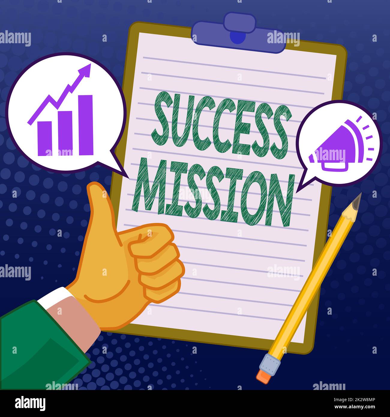 Conceptual display Success Mission. Internet Concept getting job done ...